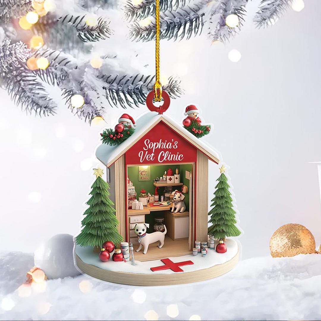 Vet Clinic Christmas Ornament Veterinary Clinic Ornament Pet Hospital ...