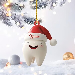 Cute Tooth Christmas Ornament, Dentist Gift, Dental Office, Dental ...