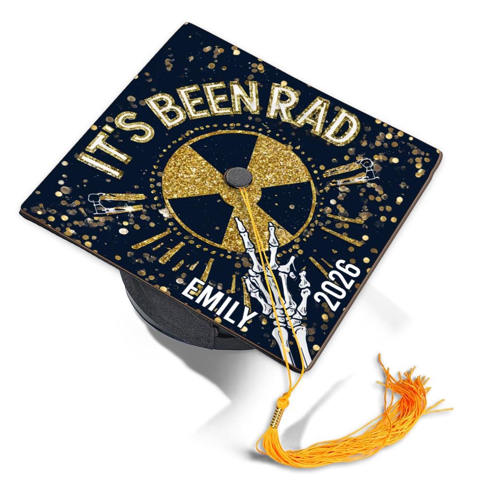 Personalized It's Been Rad Printed Grad Cap Topper, Radiology Grad Cap ...