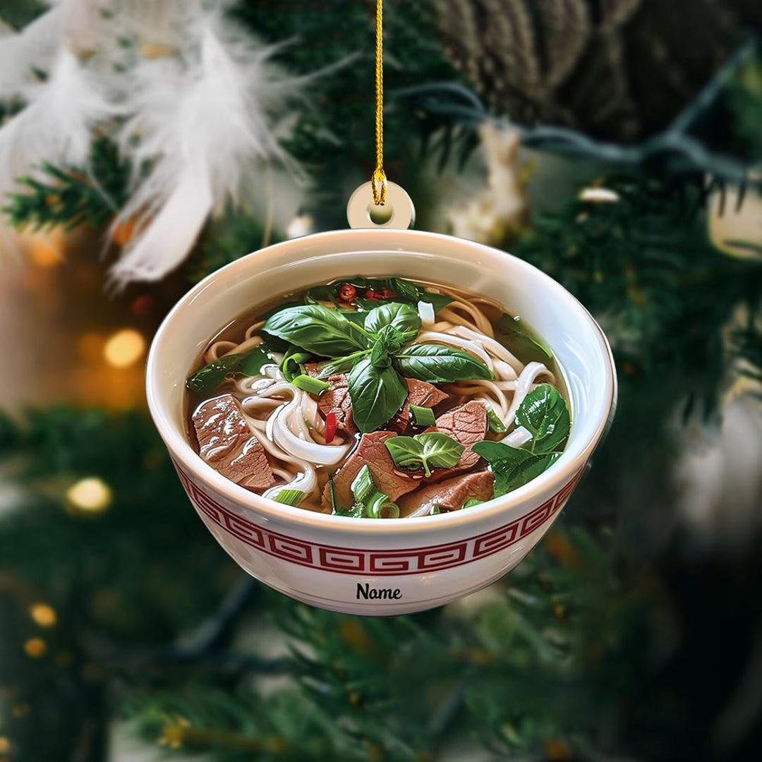 Vietnamese Pho Ornament, Pho Noodle Christmas Ornament, Noodle Ornament ...