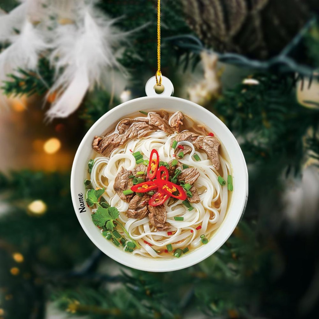Vietnamese Pho Ornament, Pho Noodle Christmas Ornament, Noodle Ornament ...