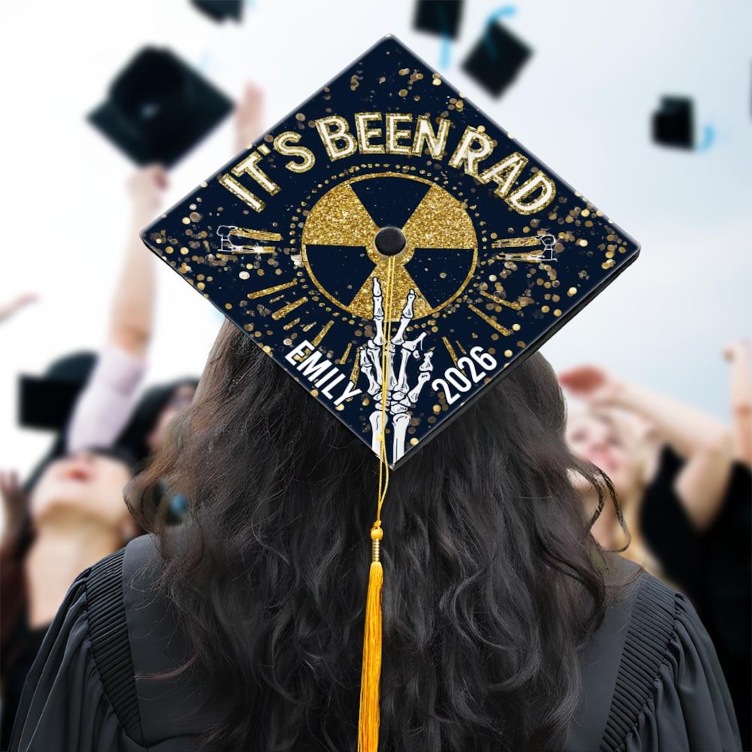 Personalized It's Been Rad Printed Grad Cap Topper, Radiology Grad Cap ...
