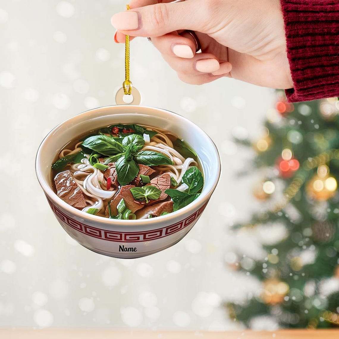Vietnamese Pho Ornament, Pho Noodle Christmas Ornament, Noodle Ornament ...