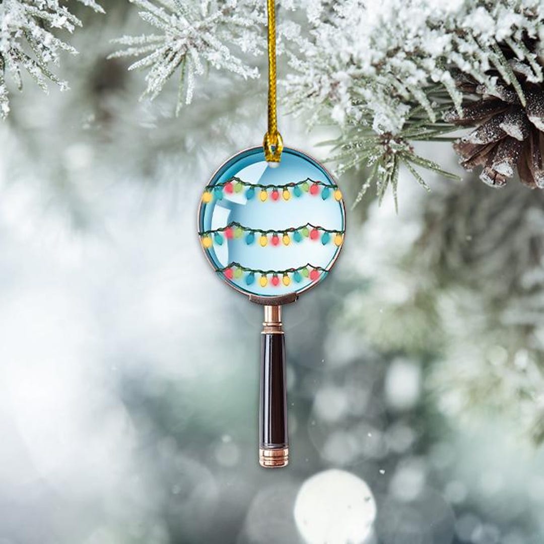 Personalized Magnifying Glass Ornament, Magnifying Glass Christmas ...