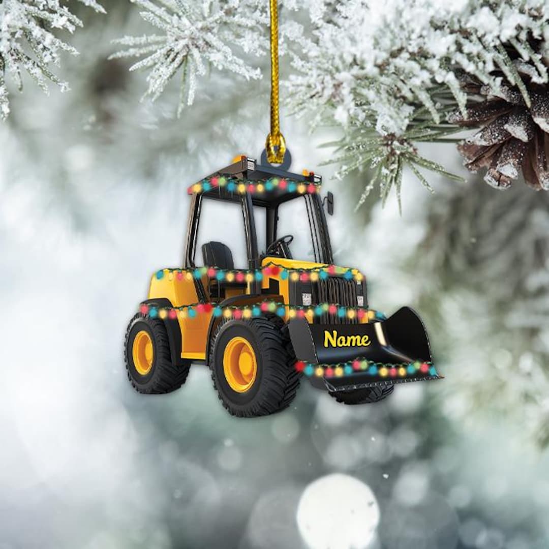 Personalized Loader Ornament, Skid Steer Loader Christmas Ornament ...