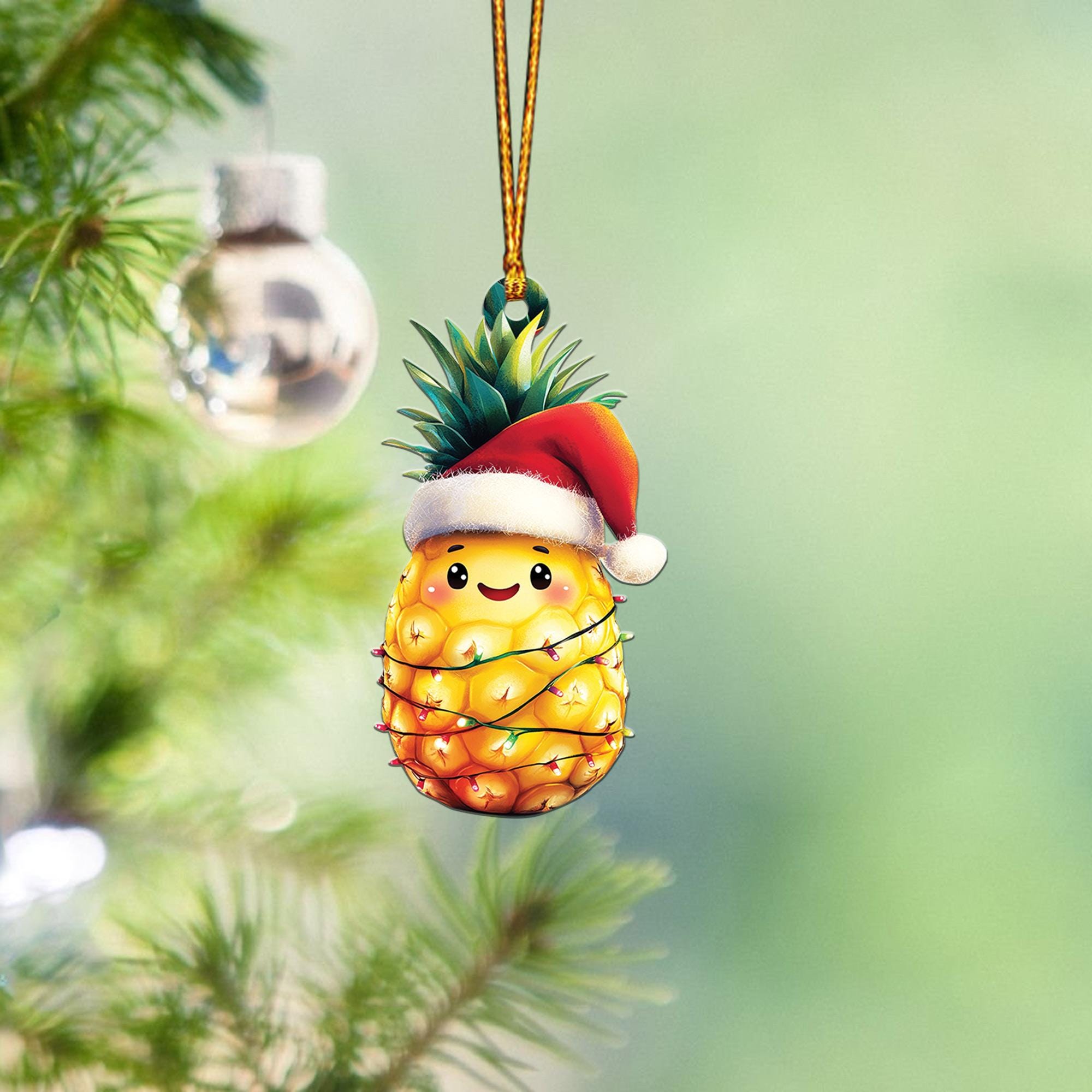 Lovely Pineapple Christmas Tree Ornament, Pineapple Car Ornament ...