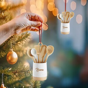 Personalized Kitchen Utensils Set Christmas Ornament, Cooking Lovers ...