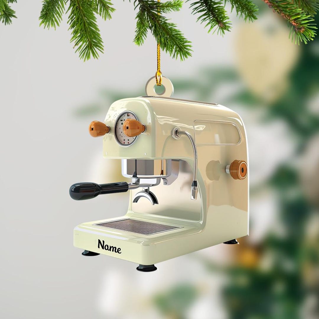 Personalized Coffee Machine Ornament, Coffee Car Ornament, Coffee ...