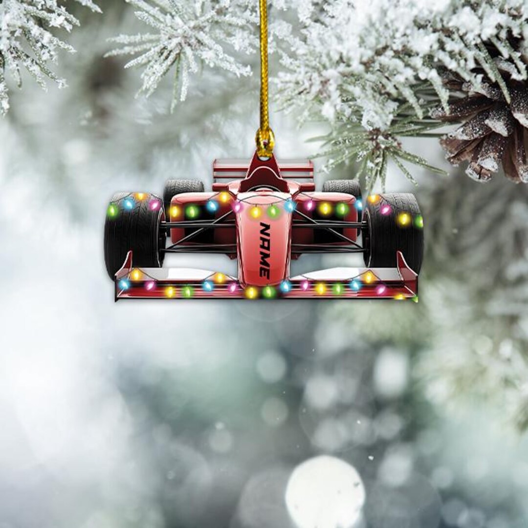 Personalized Go-kart Racing Ornament, Auto Racing Christmas Ornament ...