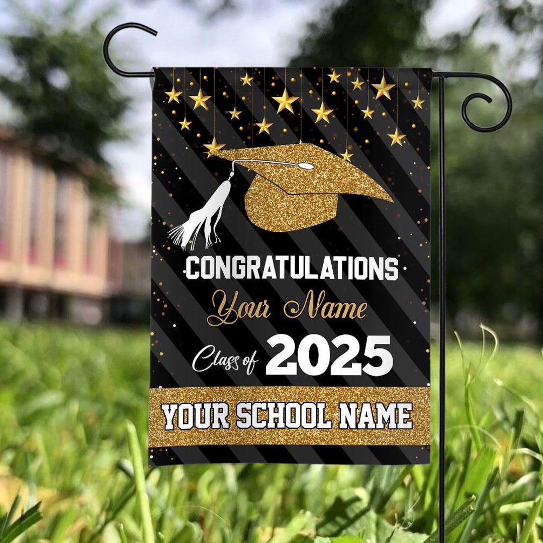 Personalized Graduation 2025 Flag, Custom College Bound Flag, Class of ...