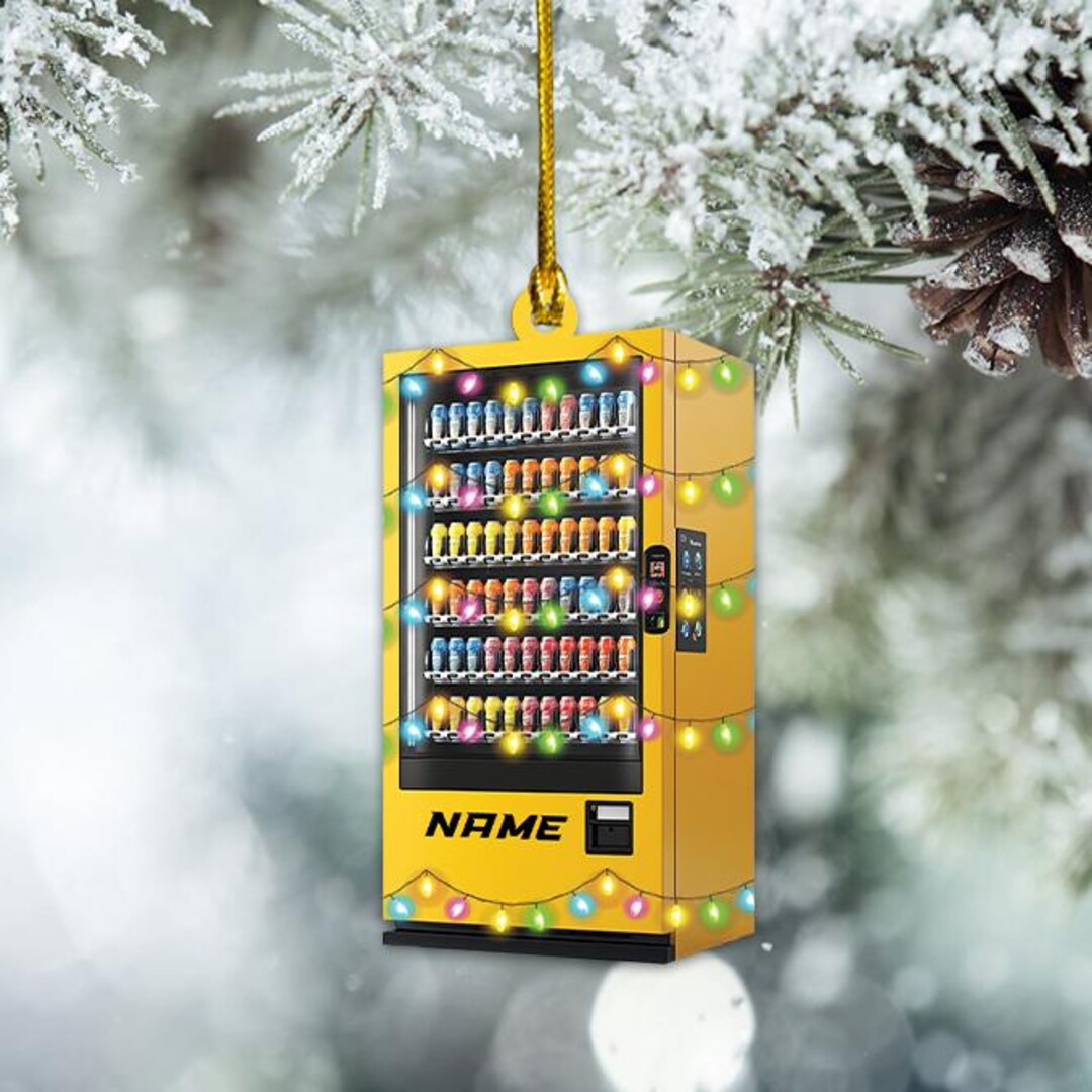 Personalized Vending Machine Christmas Ornament, Drink Vending Machine ...