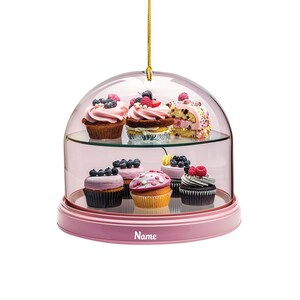 Personalized Cake Display Case Ornament, Christmas Ornament, Baking ...