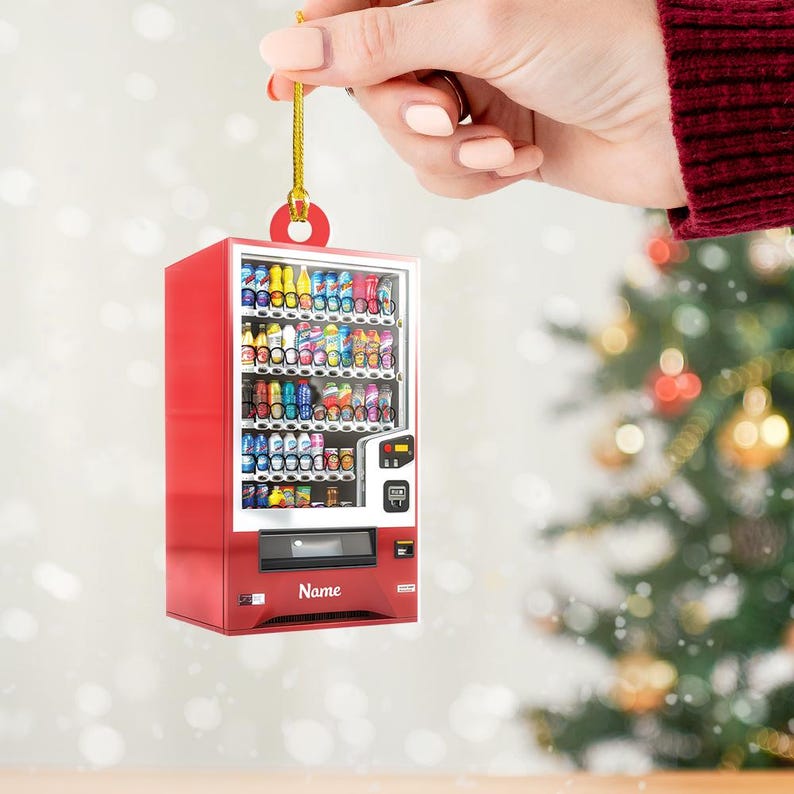 Vending Machine Christmas Ornament, Xmas Tree Decor, Loved Vending ...