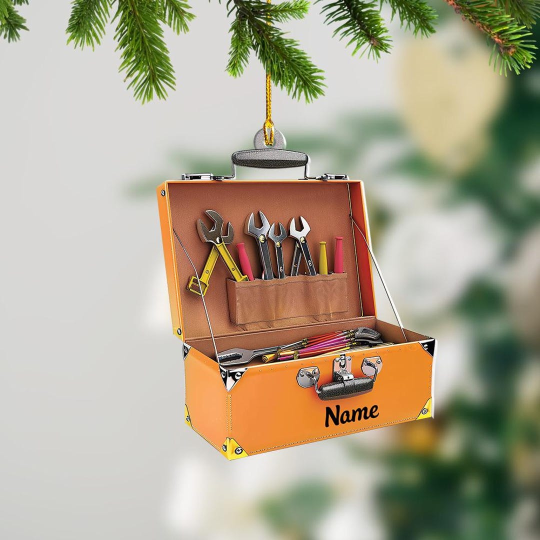 Tool Box Christmas Light Ornament, Christmas Tree Decor, Loved Tool Box ...