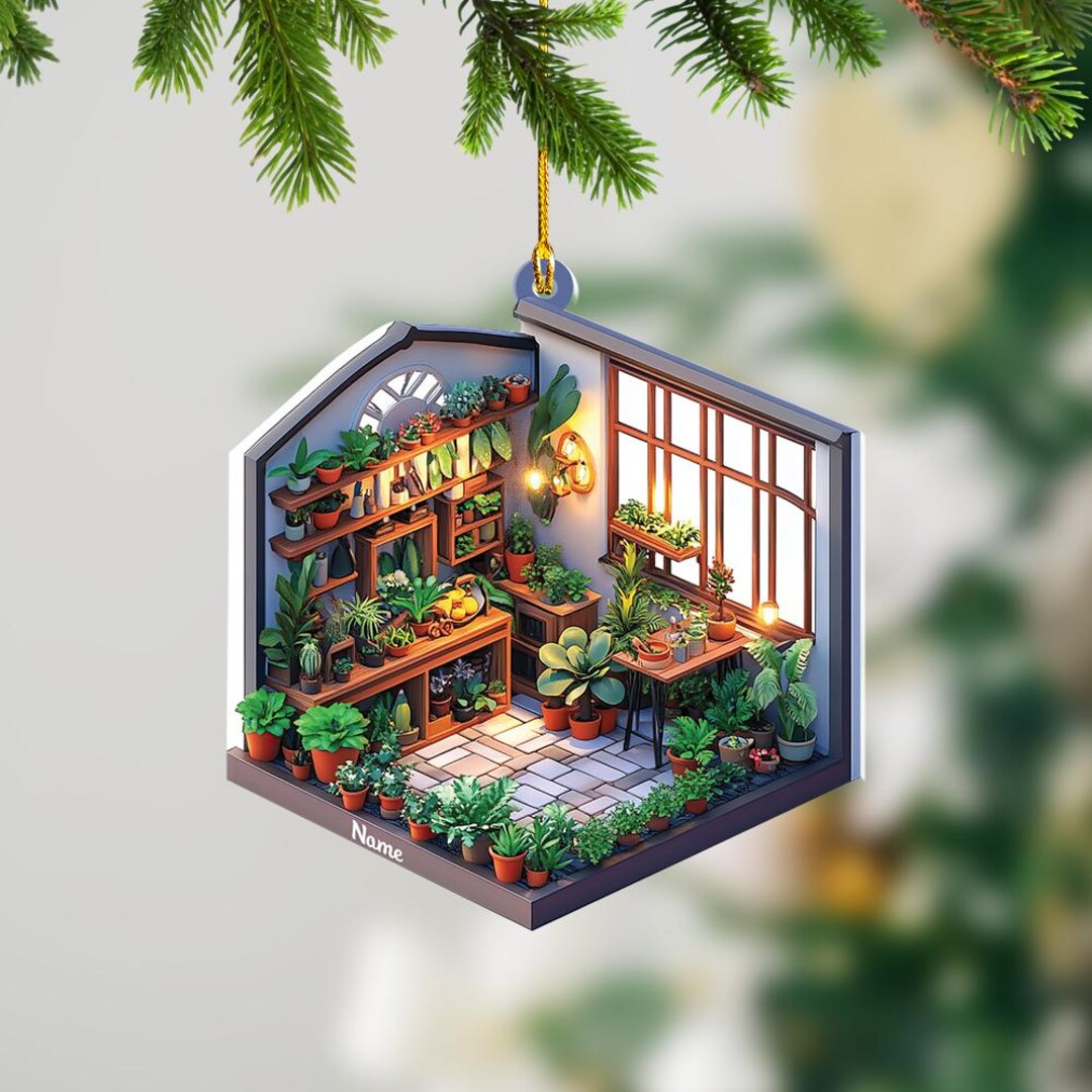 Personalized Garden House Christmas Ornament, Garden House Decor, Gift ...