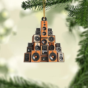 Personalized Music Speakers Ornament, Speakers Christmas Ornament, Louder Speakers Ornament ...