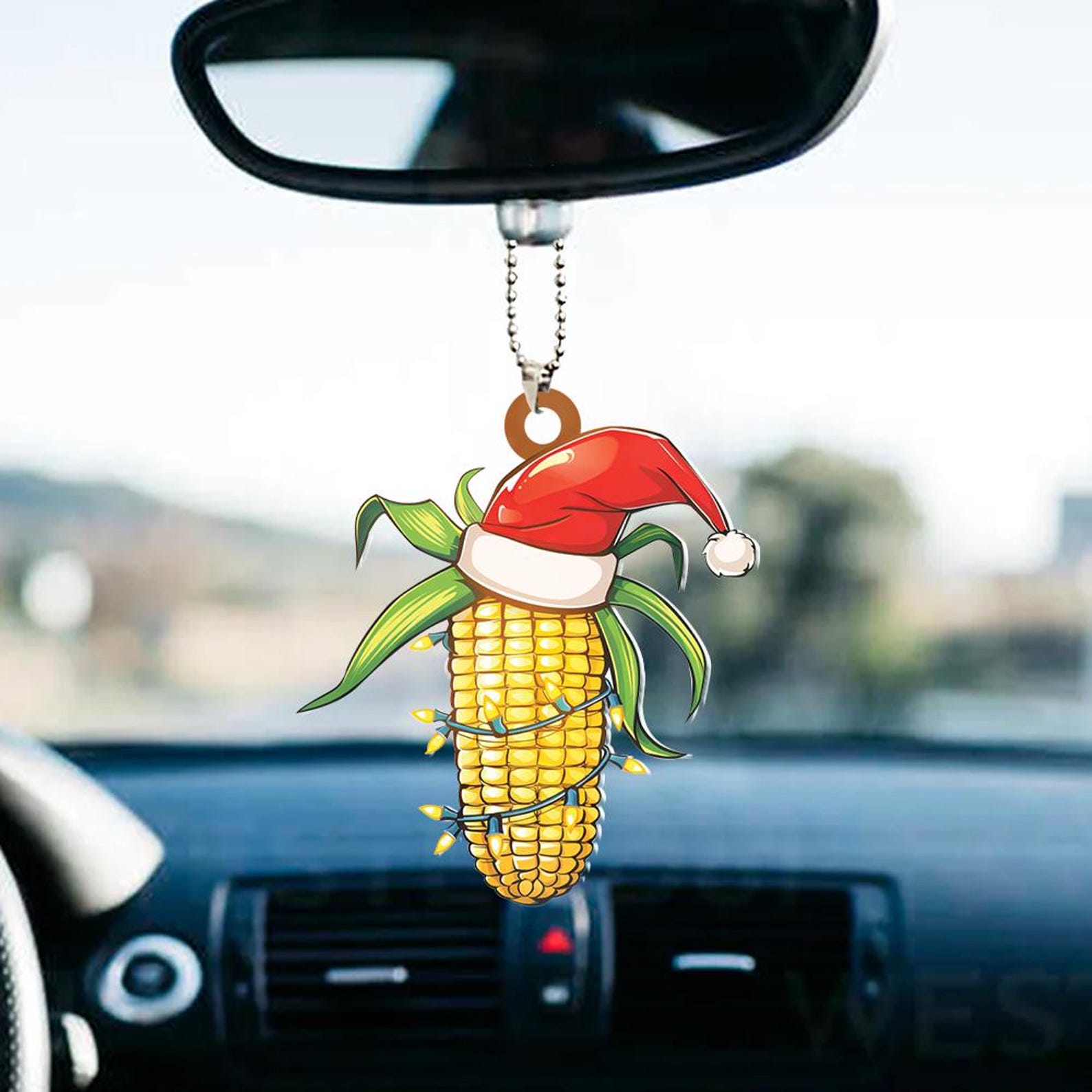 Sweet Corn Christmas Tree Ornament, Corn Car Ornament Decor, Corn Flat ...
