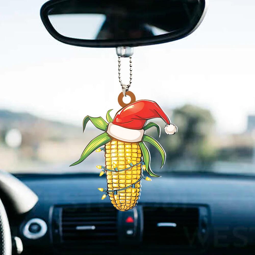 Sweet Corn Christmas Tree Ornament, Corn Car Ornament Decor, Corn Flat ...