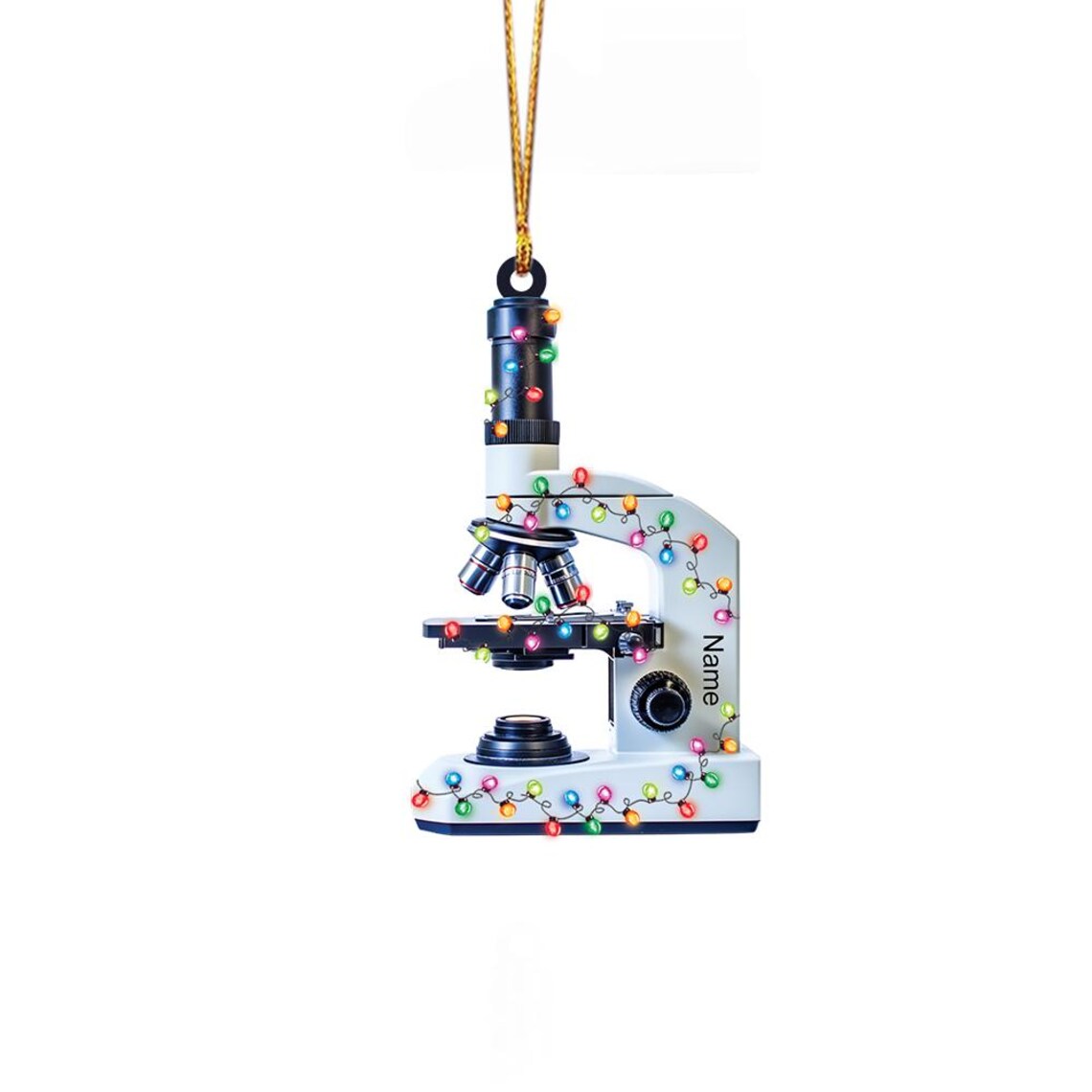 Personalized Microscope Ornament, Microscope Christmas Ornament ...