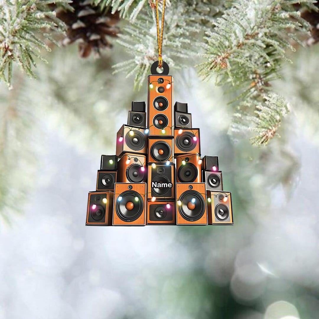 Personalized Music Speakers Ornament, Speakers Christmas Ornament ...
