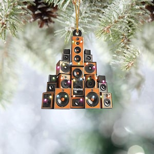 Personalized Music Speakers Ornament, Speakers Christmas Ornament ...