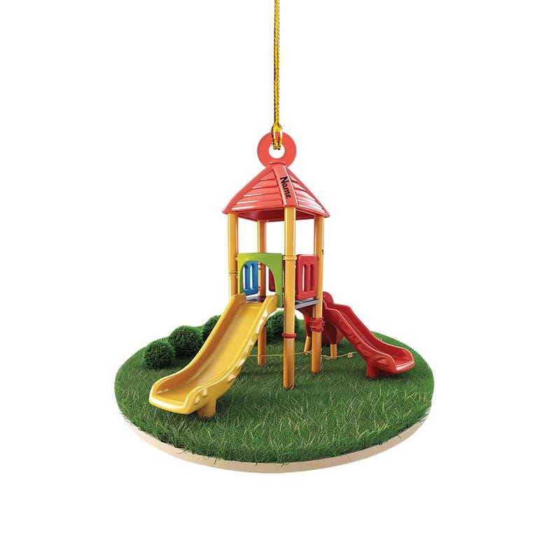 Personalized Child’s Slide Ornament, Kids Slide Christmas Ornament ...