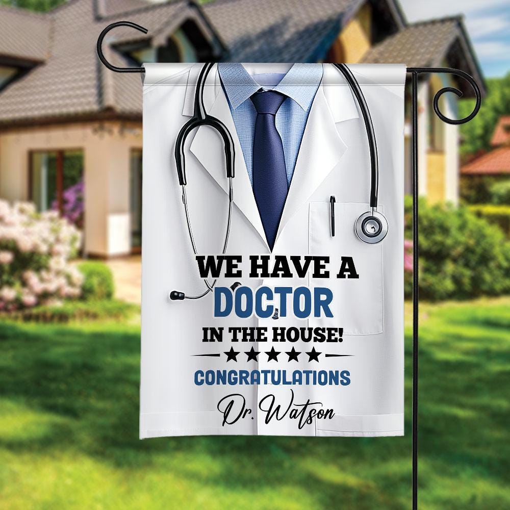Personalized Doctor Graduation Flag, Custom Doctor Flag, Class of 2026 ...