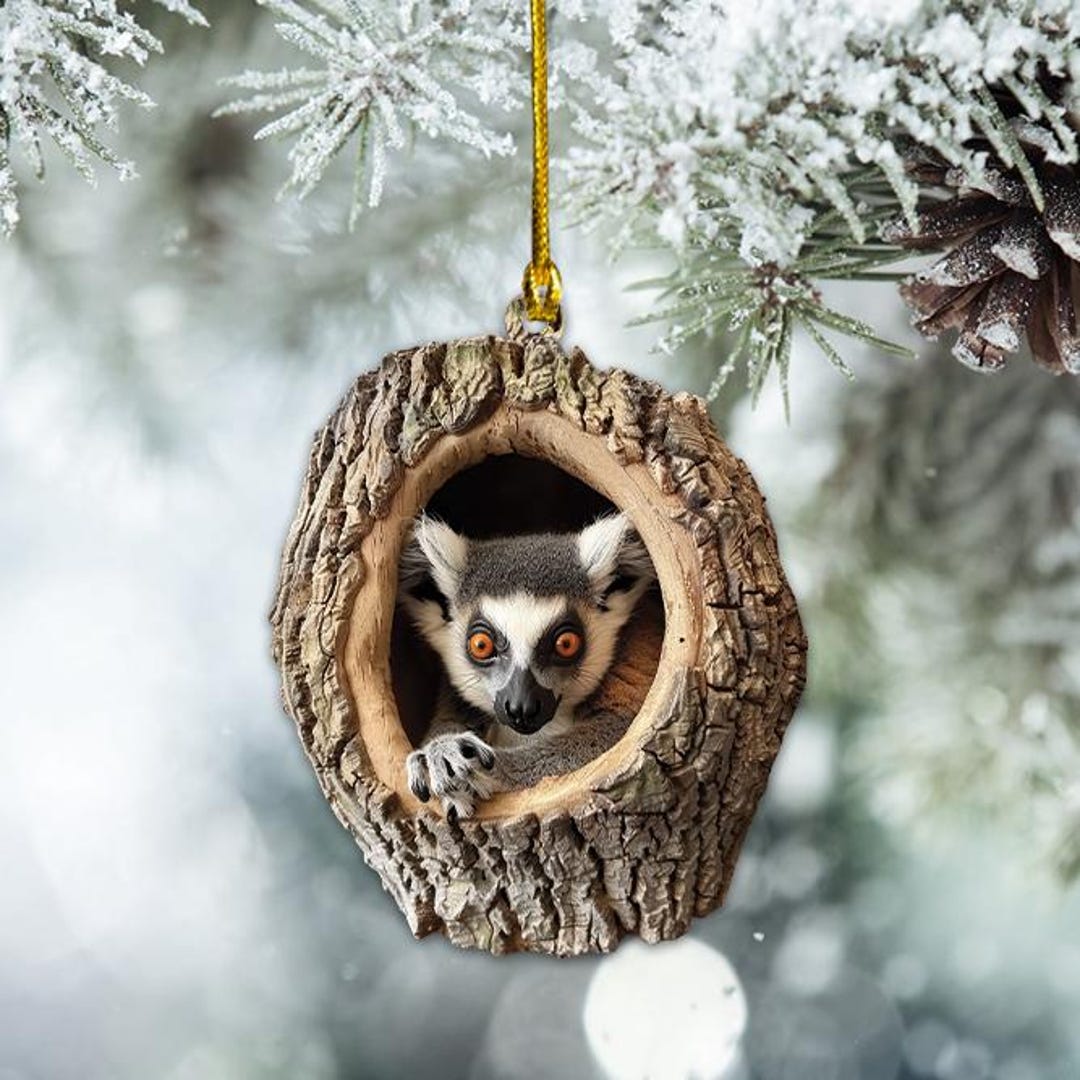 Lemur 2D Flat Ornament, Lemur Christmas Ornament, Lemur Rearview Mirror ...