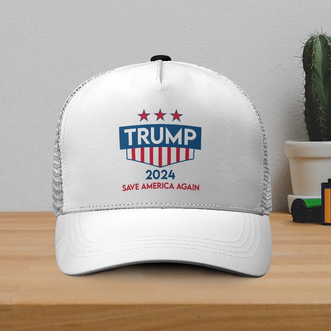Trump 2024 Save America Again Trucker Cap, Trump for President Trucker ...