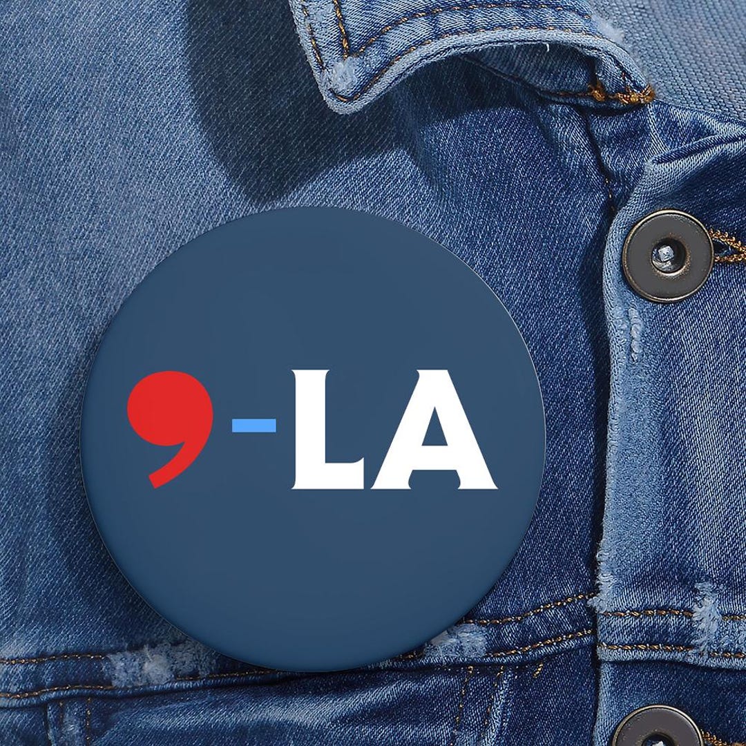 Comma La Kamala Harris 3 Pin Button, Madam President Pinback Button ...