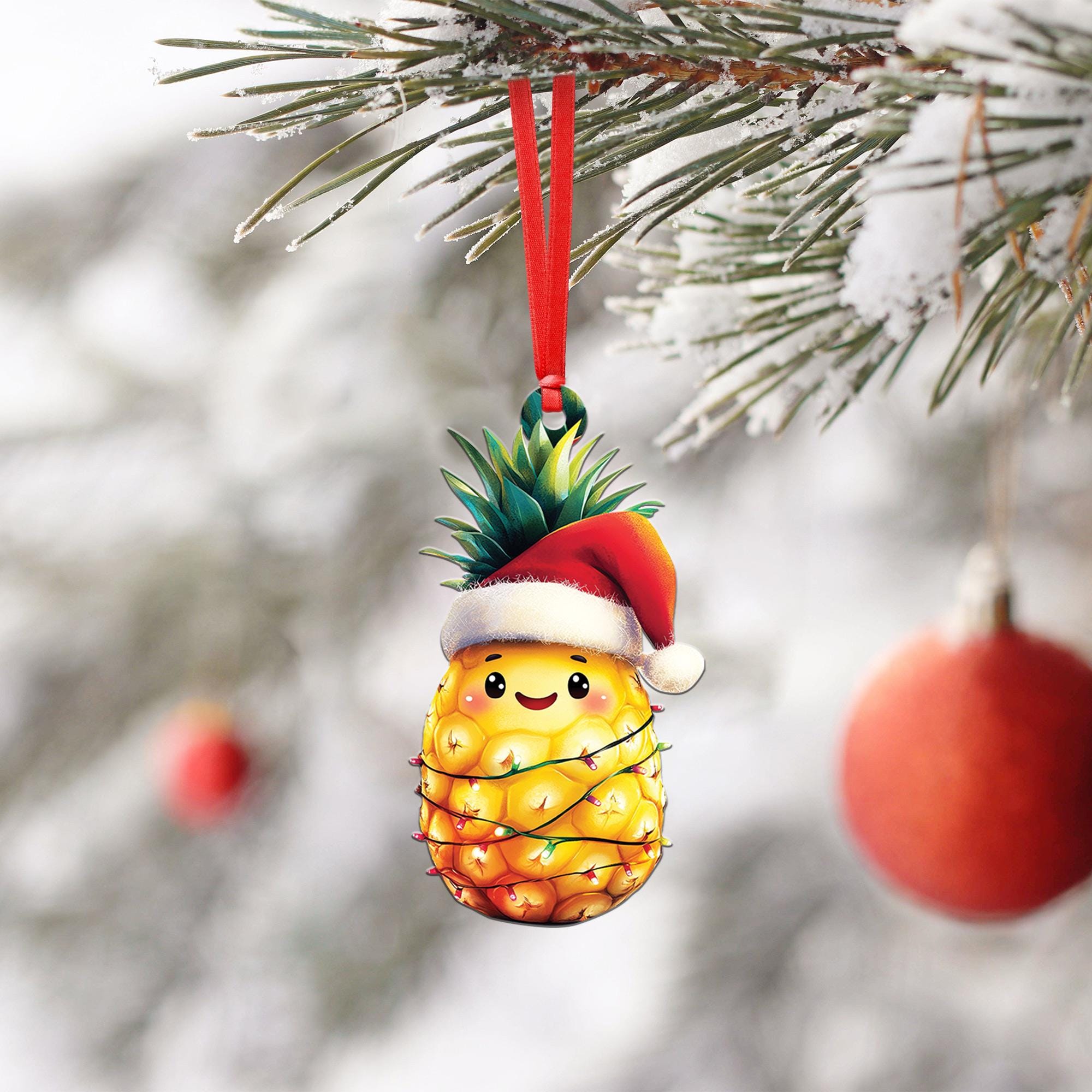 Lovely Pineapple Christmas Tree Ornament, Pineapple Car Ornament ...