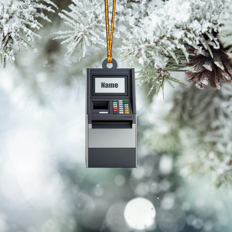 Personalized ATM Ornament, ATM Christmas Ornament, Banker Ornament Gift ...
