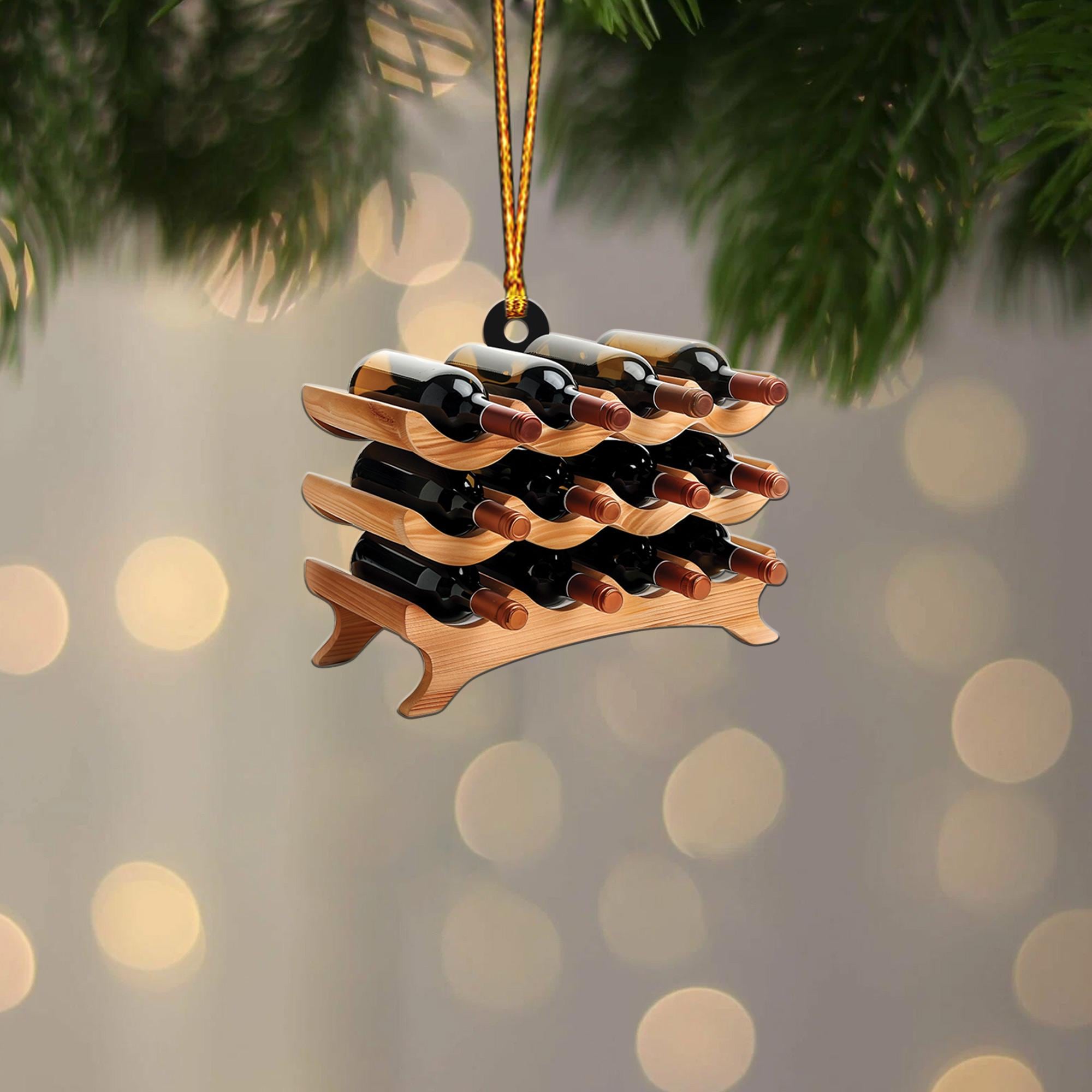 Personalized Wine Rack Ornament, Wine Rack Christmas Ornament, Wine ...
