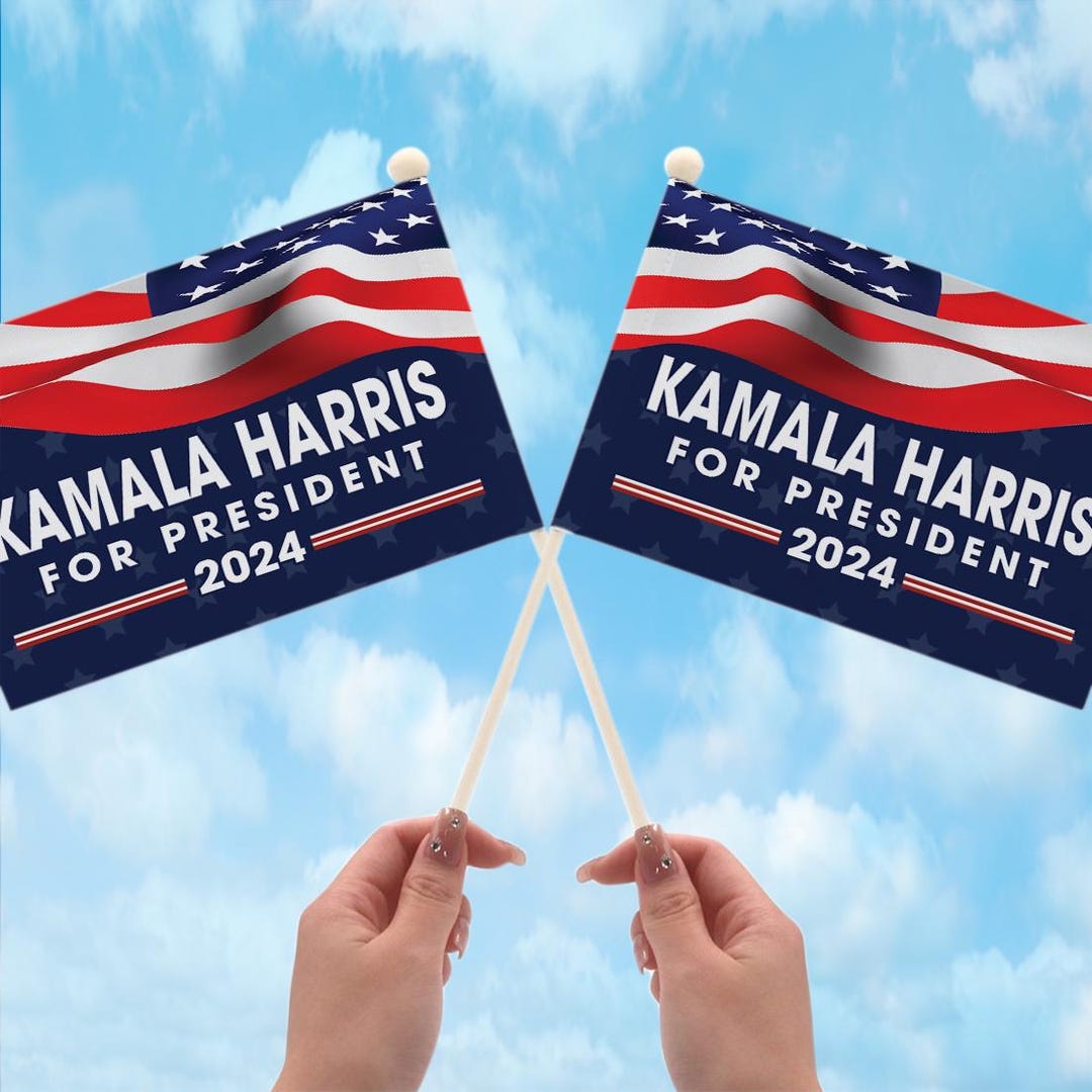 Kamala Harris 2024 Hand Flag, Harris for President Flag, Harris Walz ...