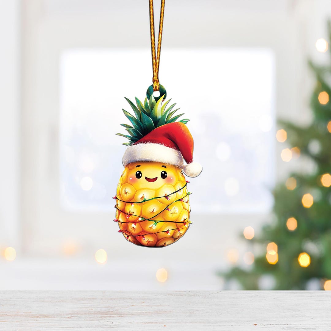 Lovely Pineapple Christmas Tree Ornament, Pineapple Car Ornament ...