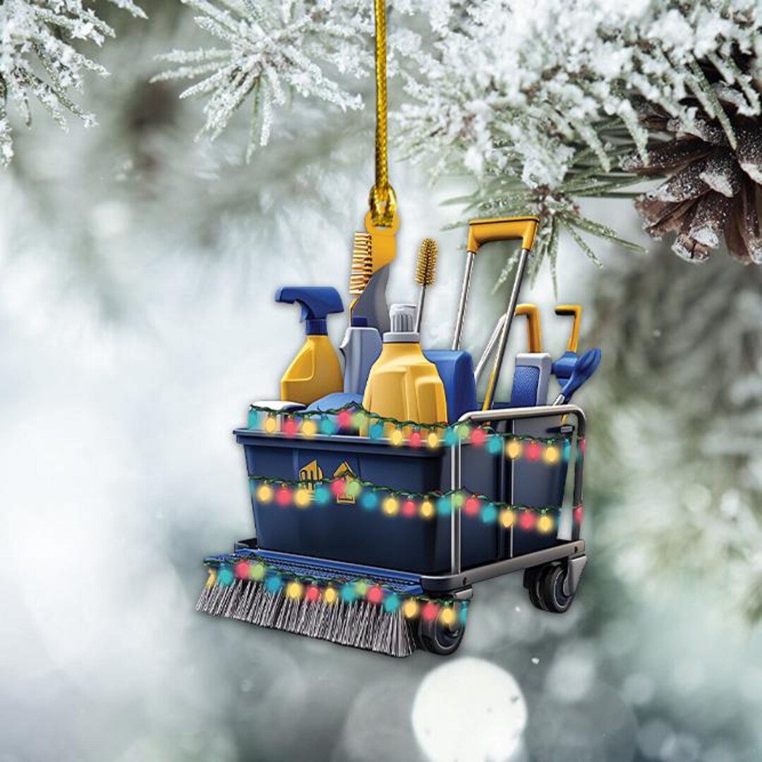Personalized Cleaning Services Ornament Janitor Cleaning Tools ...