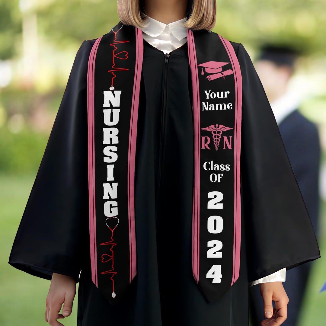 Personalized Nursing Stole, Custom Nursing Graduation Stole, RN Nursing ...