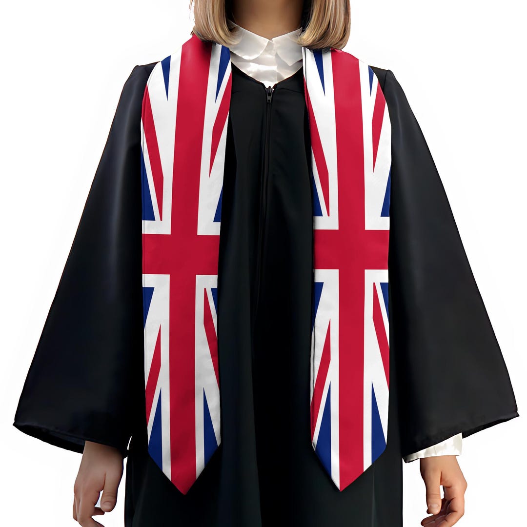 Personalized One Flag Graduation Stole, Your Nation Graduation Sash ...