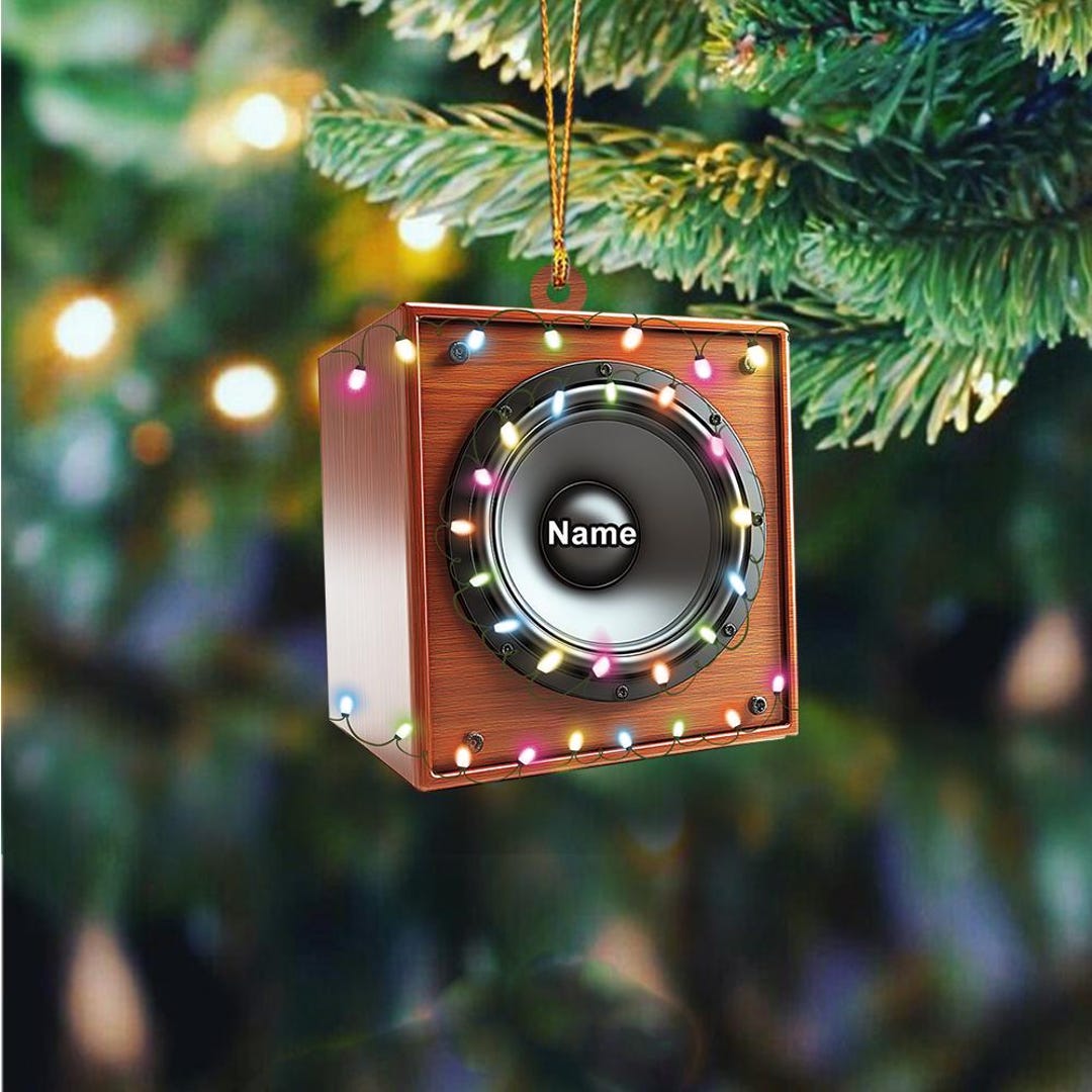 Personalized Music Speakers Ornament, Speakers Christmas Ornament ...