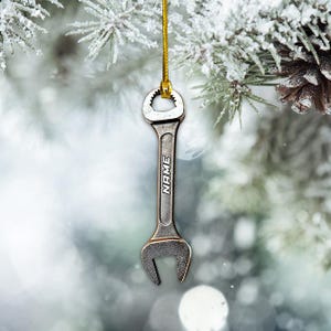 Personalized Wrench Christmas Ornament, Plumber Christmas Ornament ...