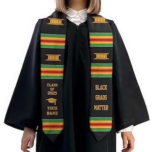 Personalized Black Grads Matter Class of 2025 Stole, African Americans ...