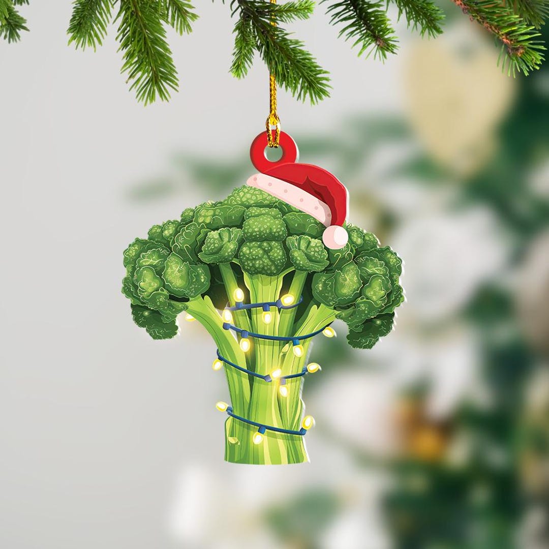 Broccoli Christmas Lights Ornament, Broccoli Car Ornament Decor ...