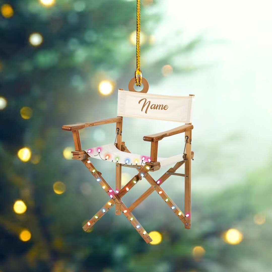 Director Chair Christmas Light Ornament, Christmas Tree Decor, Loved ...