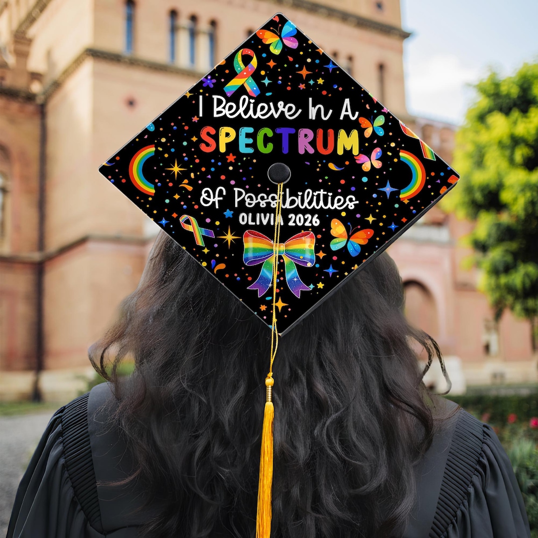 Personalized Spectrum of Possibilities Graduation Cap Topper, Autism ...