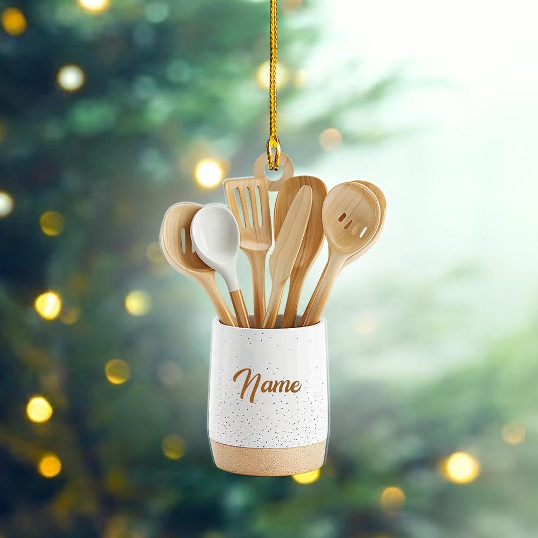 Personalized Kitchen Utensils Set Christmas Ornament, Cooking Lovers ...