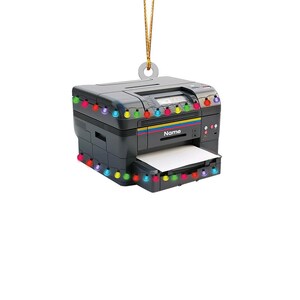 Personalized Printer Machine Ornament, Printer Christmas Ornament ...