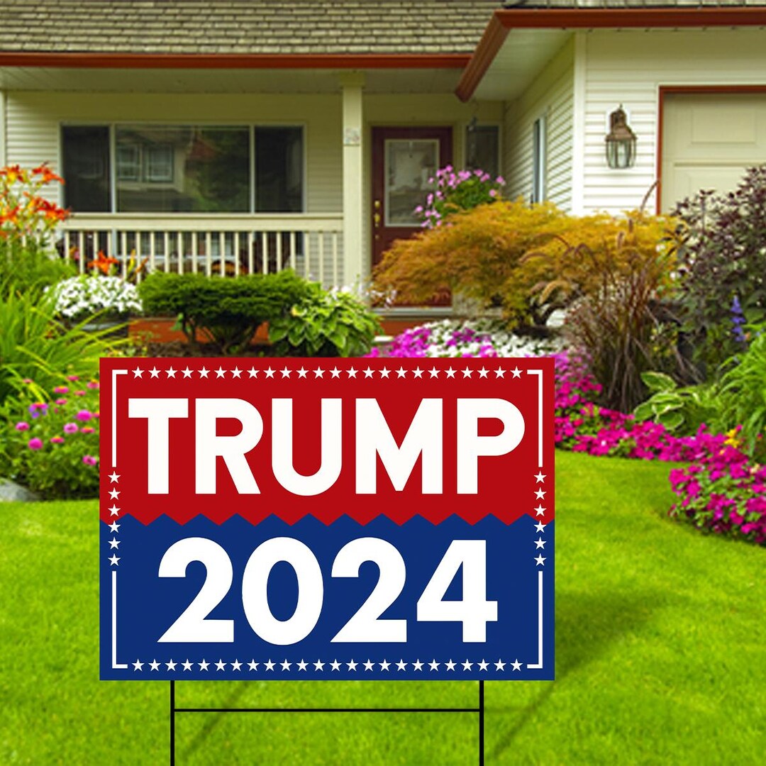 Trump 2024 Yard Sign, Trump Vance Make America Great Again Yard Sign ...