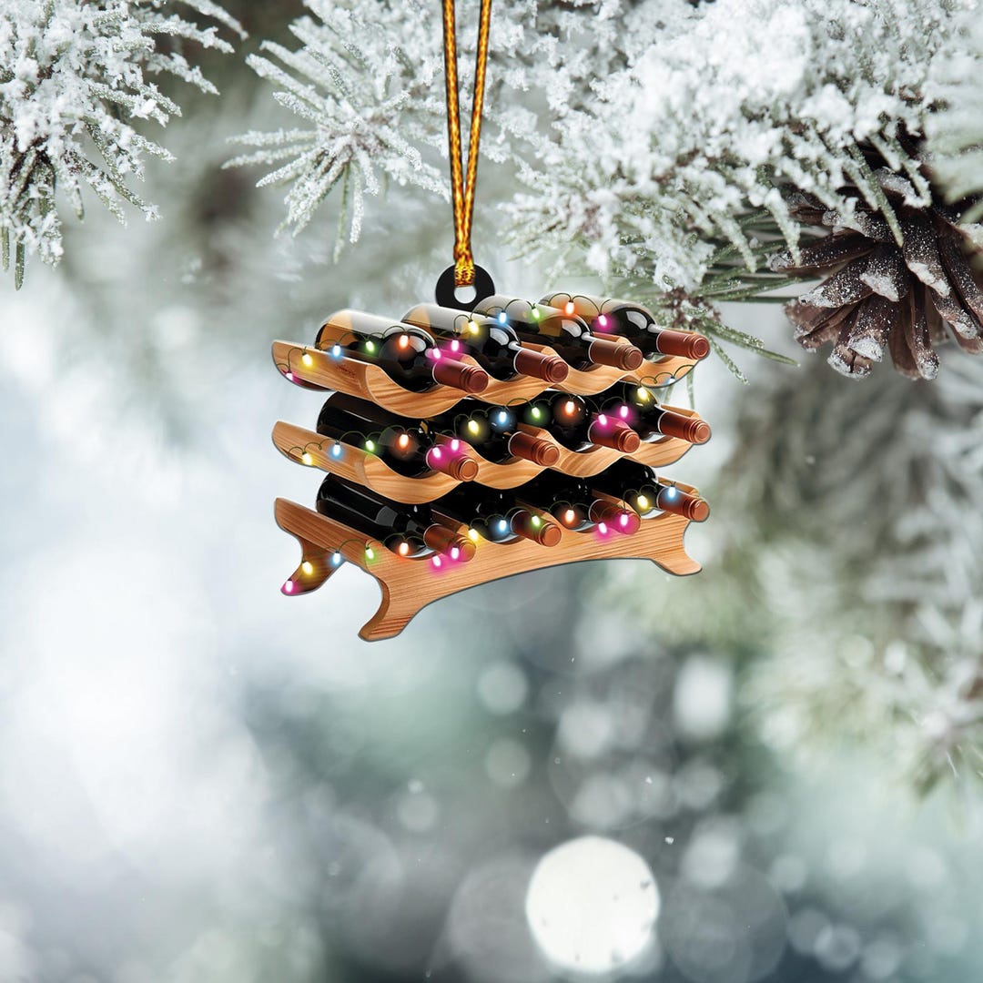 Personalized Wine Rack Ornament, Wine Rack Christmas Ornament, Wine ...
