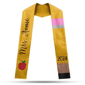 Personalized Graduation Teacher Pencil Stoles, Students Graduation ...