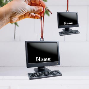 Personalized Computer Monitor Keyboard Ornament Computer Christmas ...